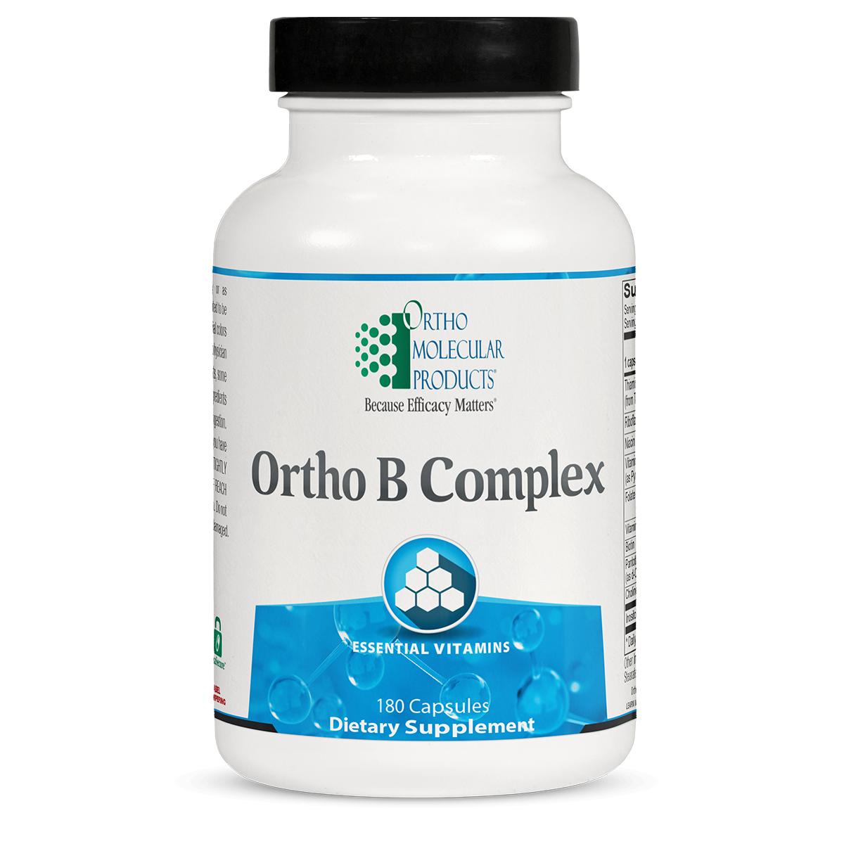 Ortho Molecular, Ortho B Complex 180 Capsules -The Natural – TheNatural