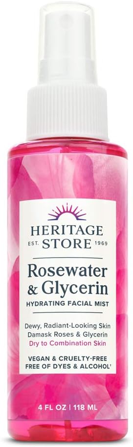 Heritage, Rosewater and Glycerin Spray - 4 fl oz -The Natural – TheNatural