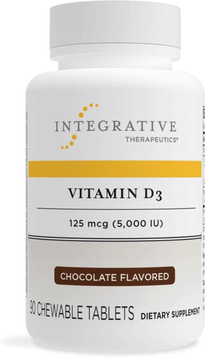 Vitamin D3 5000 IU 90 Chewable Tablets Chocolate – TheNatural