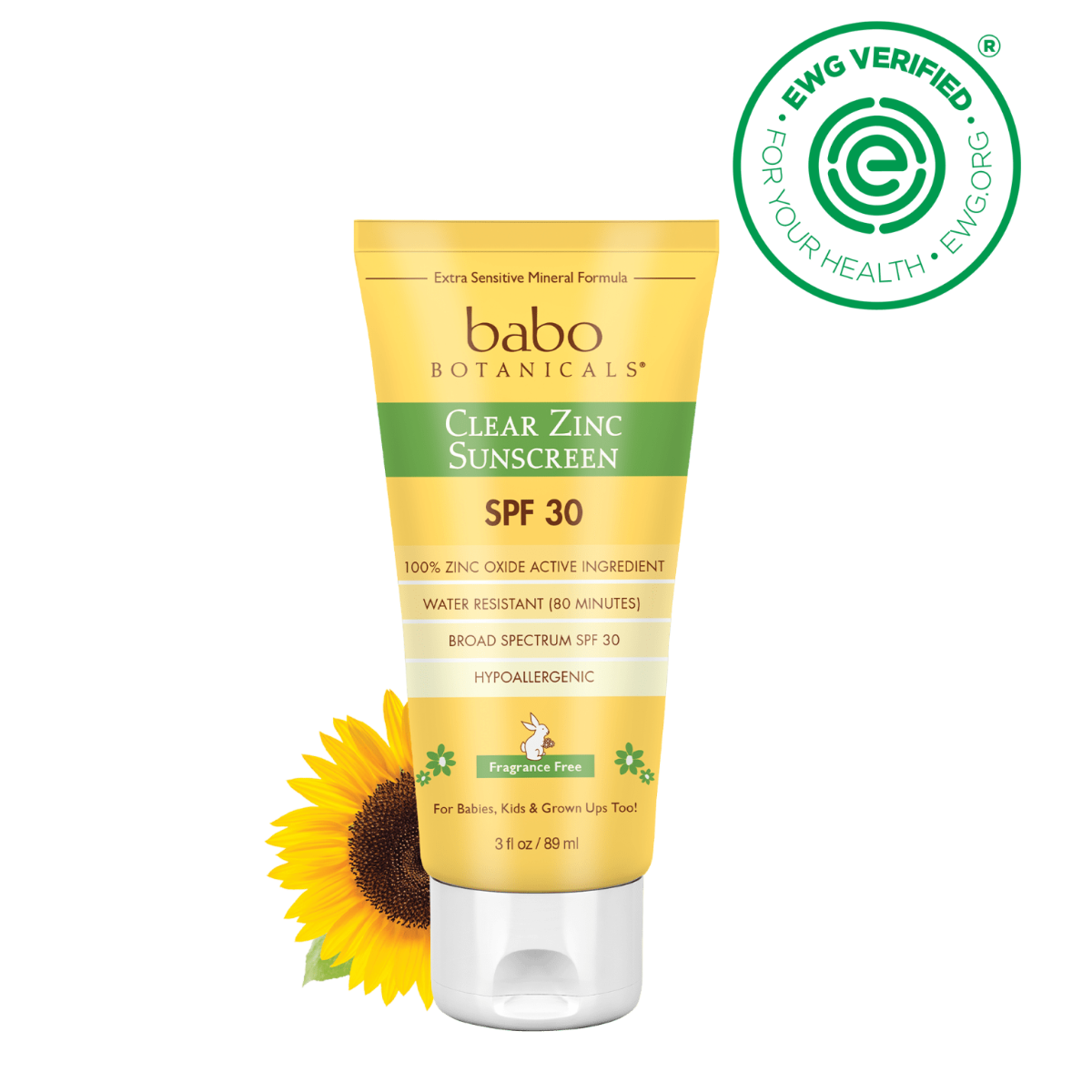 Sunscreen - Clear Zinc Unscented SPF 30 3 Fl. Oz – TheNatural