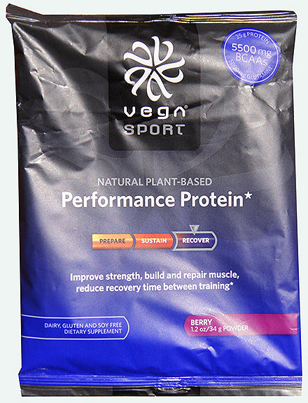Vega Sport Natural Plant-based Performance Protein Packets (Berry) 1.2 ...